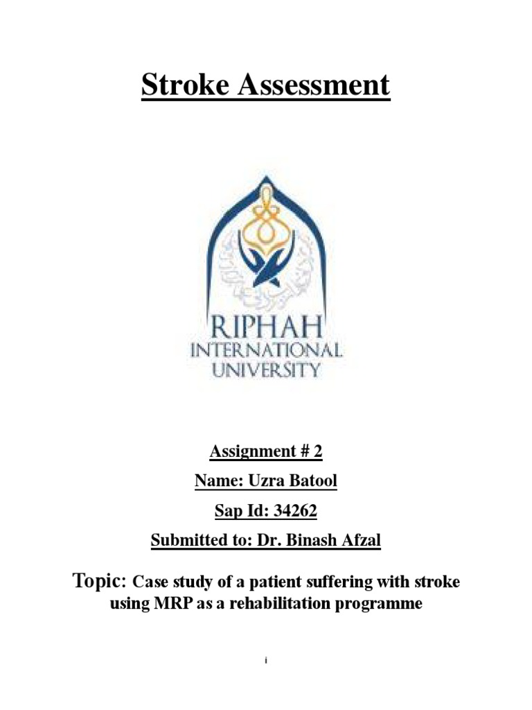 Stroke Assessment: Topic | PDF | Anatomical Terms Of Motion | Pelvis