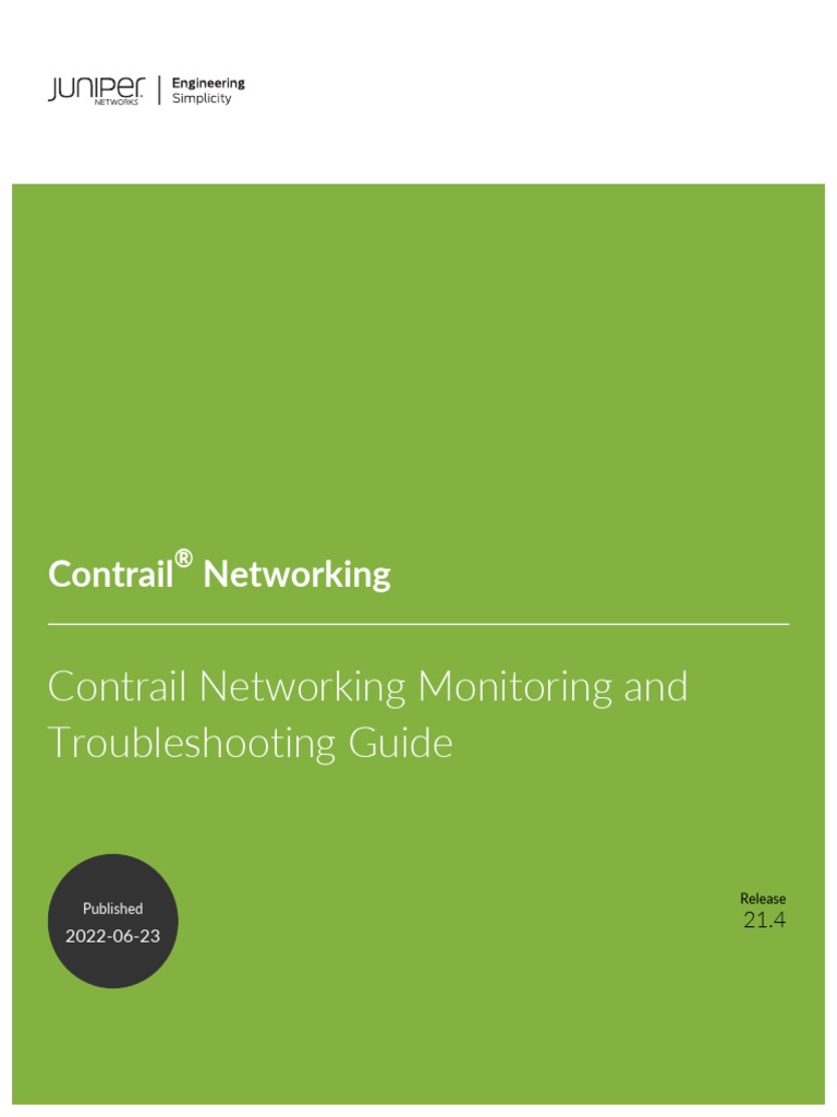 Contrail Networking Monitoring and Troubleshooting Guide | PDF | Computer Network | Router ...