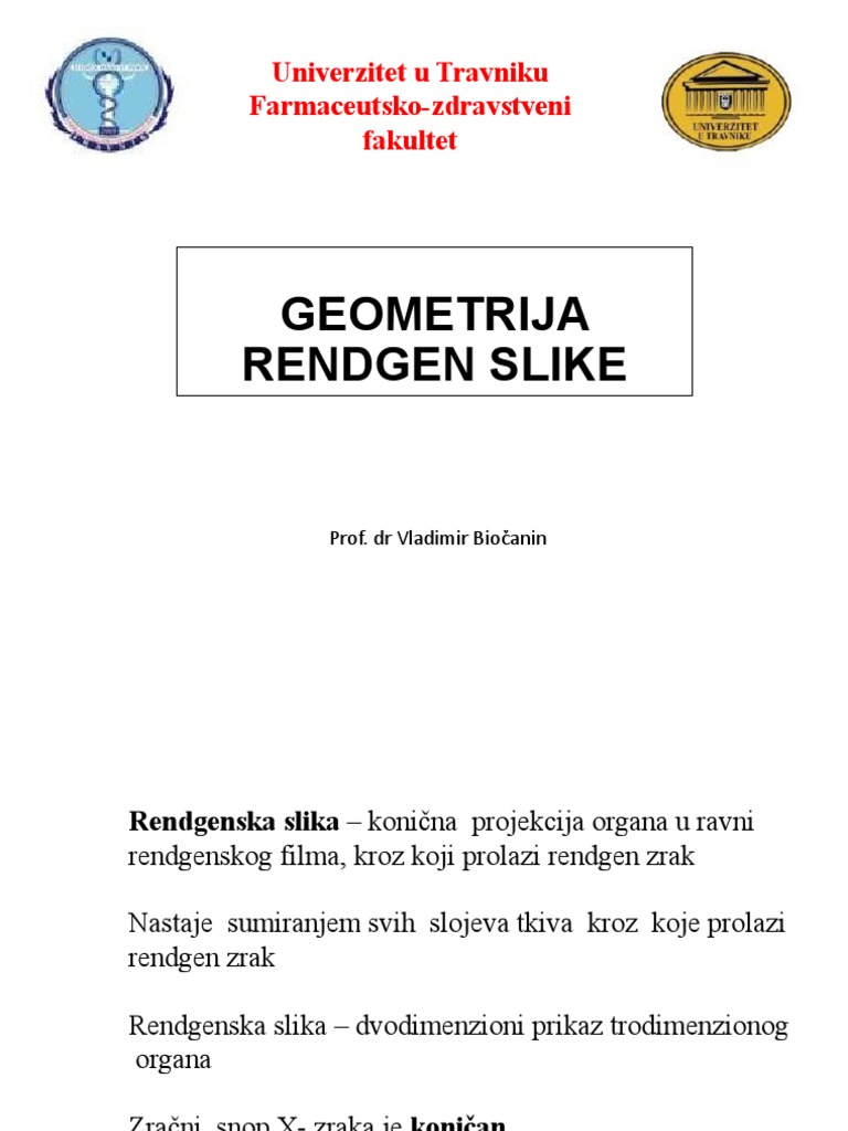 Geometrija RTG Slike | PDF