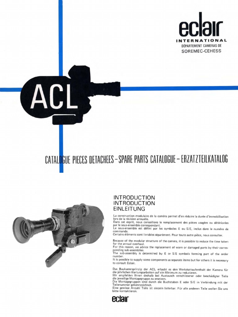 Eclair Acl II Parts Catalogue 774562 | PDF