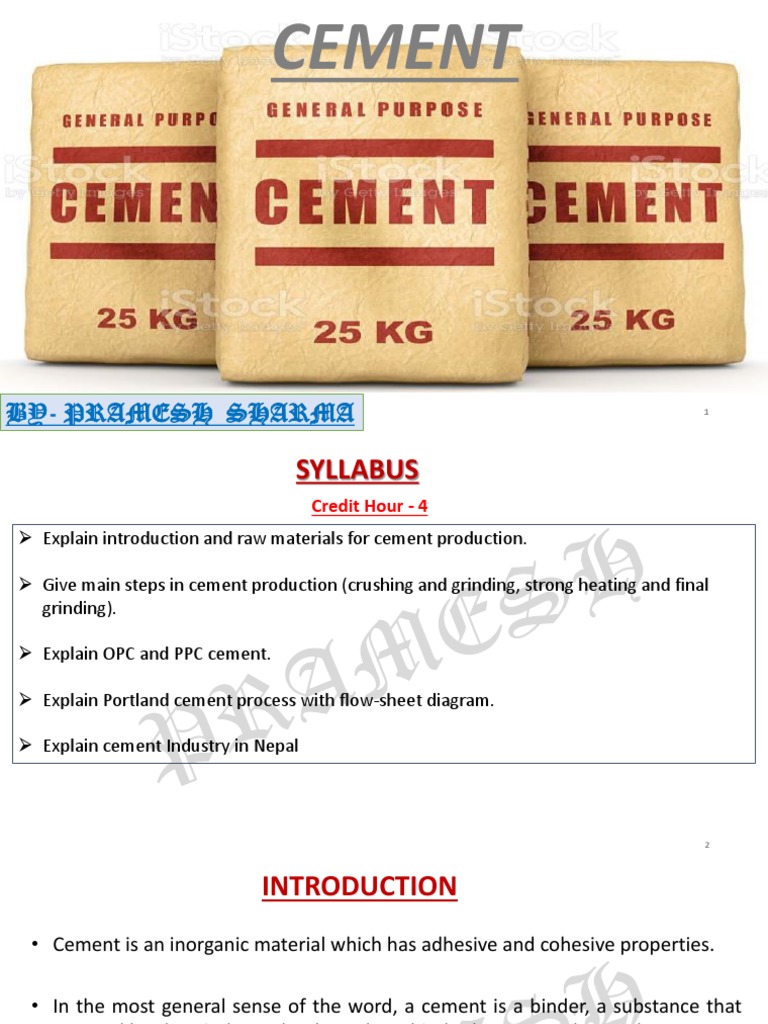 Cement | PDF | Cement | Building Engineering