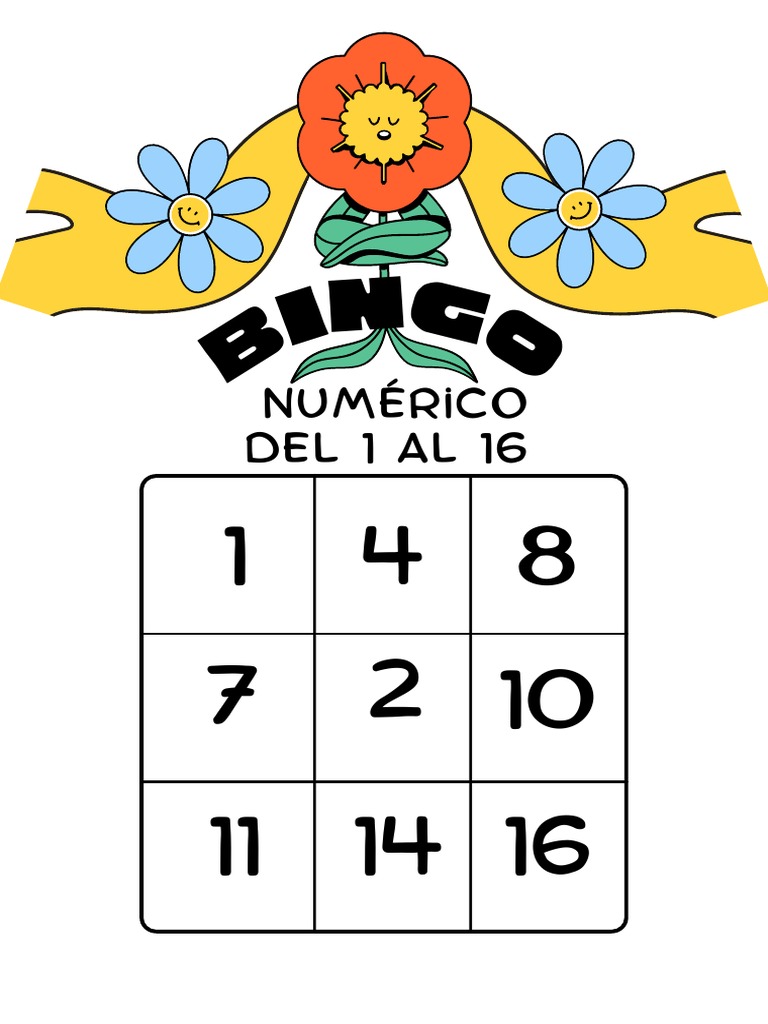 Colorido Actividad Bingo de Numeros | PDF