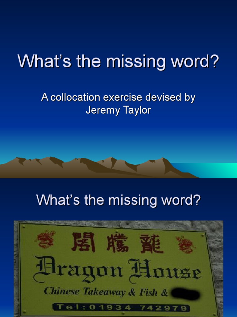 Easy - What's The Missing Word | PDF