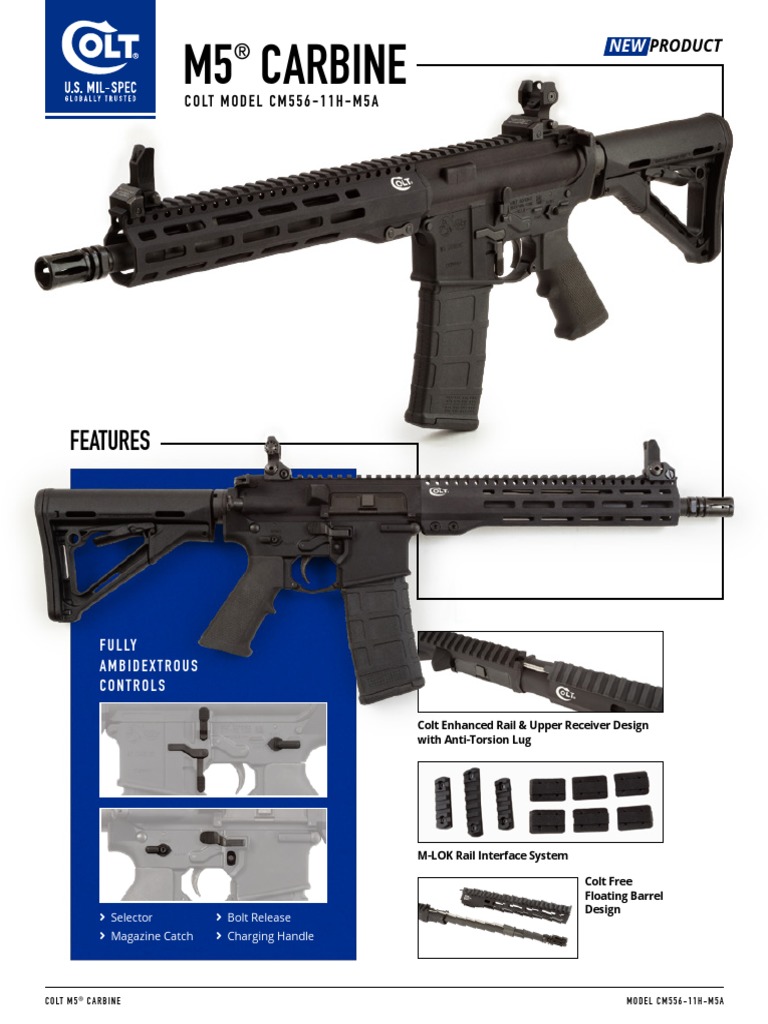 Colt 2020 m5 cm556 11h M5a Specsheet rnd5 Web | PDF | Gun Barrel ...