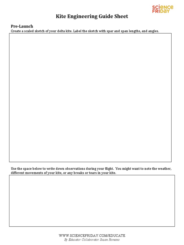 Kite Engineering Guide Sheet | PDF | Teaching Methods & Materials ...