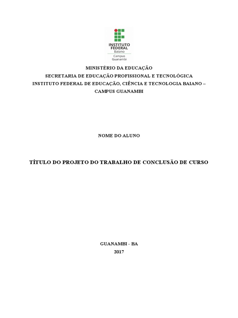 Modelo de Projeto de TCC | PDF | Science