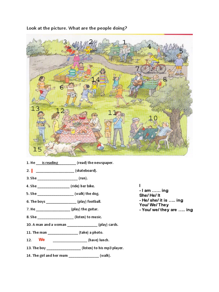 English Verb Practice Worksheet | PDF