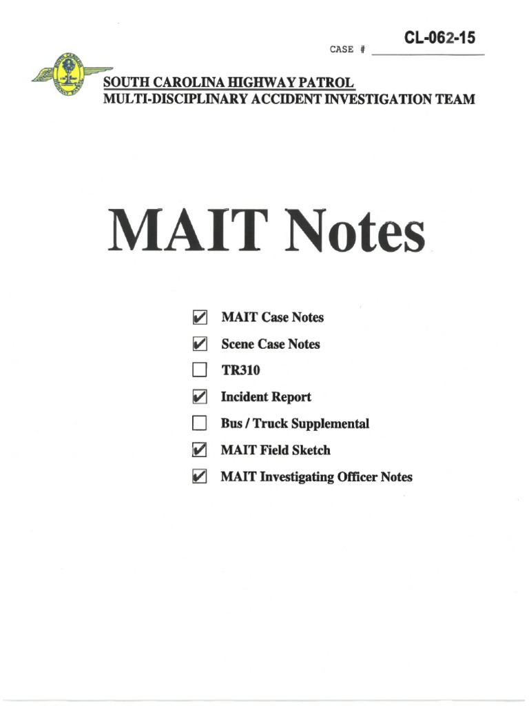 Stephen Smith SCDPS Case Notes | PDF