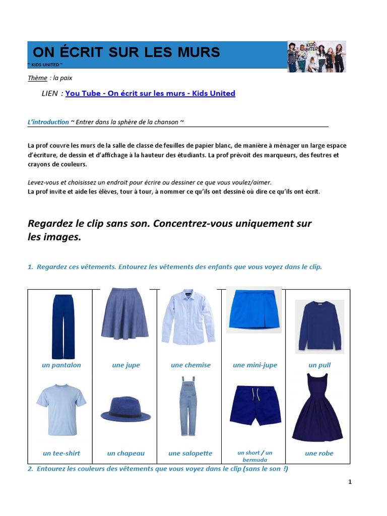Activités autour de "On écrit sur les murs" | PDF