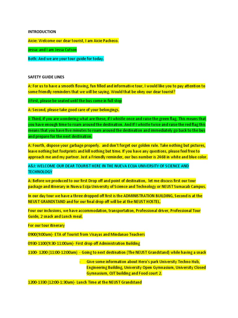 NEUST Safety Tour | PDF