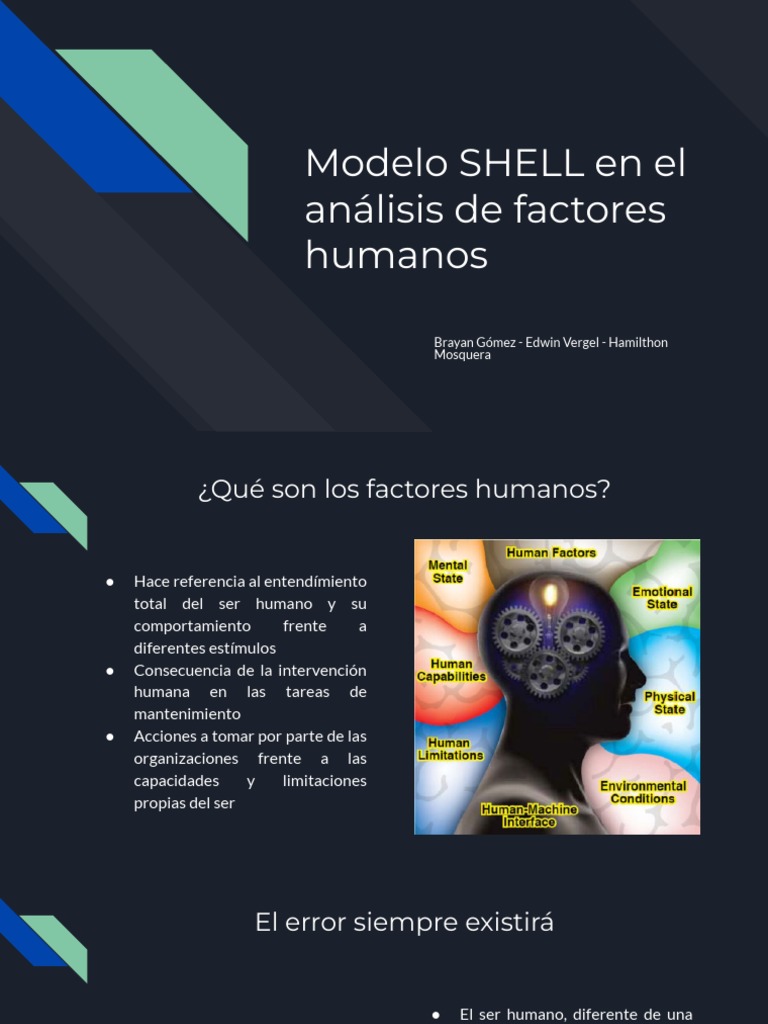 Análisis del modelo SHELL aplicado a factores humanos en mantenimiento ...