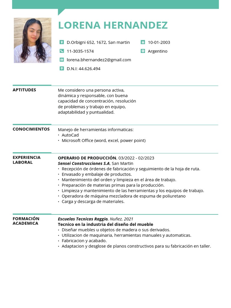 Lorena Hernandez CV | PDF