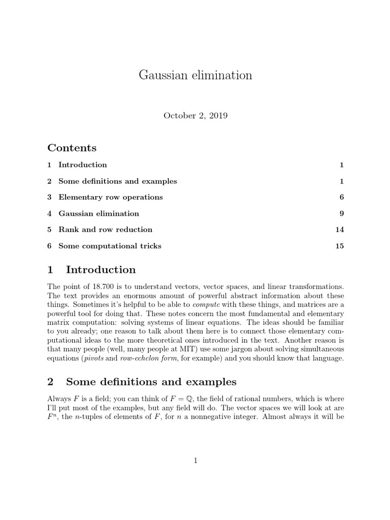 Gauss 19 | PDF | Matrix (Mathematics) | Linear Map