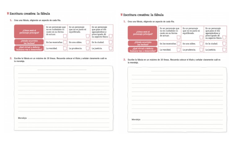 Escritura Creativa - La Fábula. | PDF