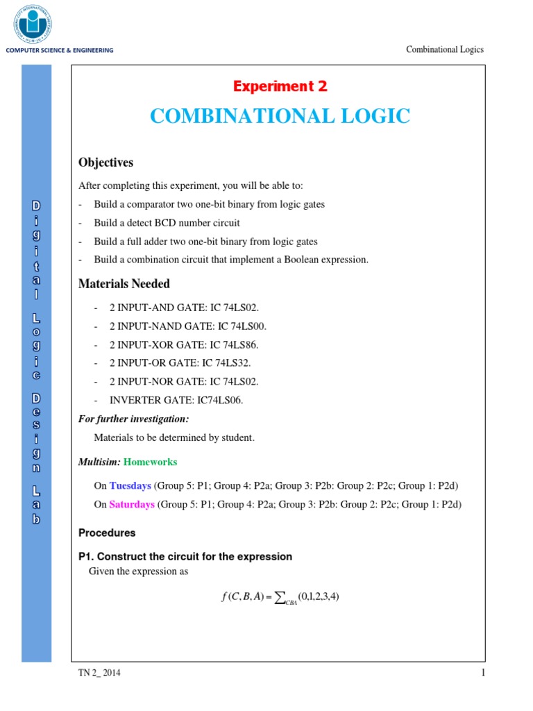 DLD LAB Experiment 2 14 | PDF | Logic Gate | Electronic Circuits