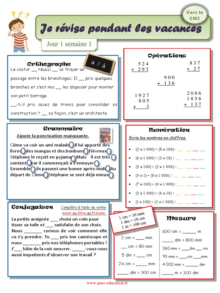 Mon Cahier CM1 | PDF