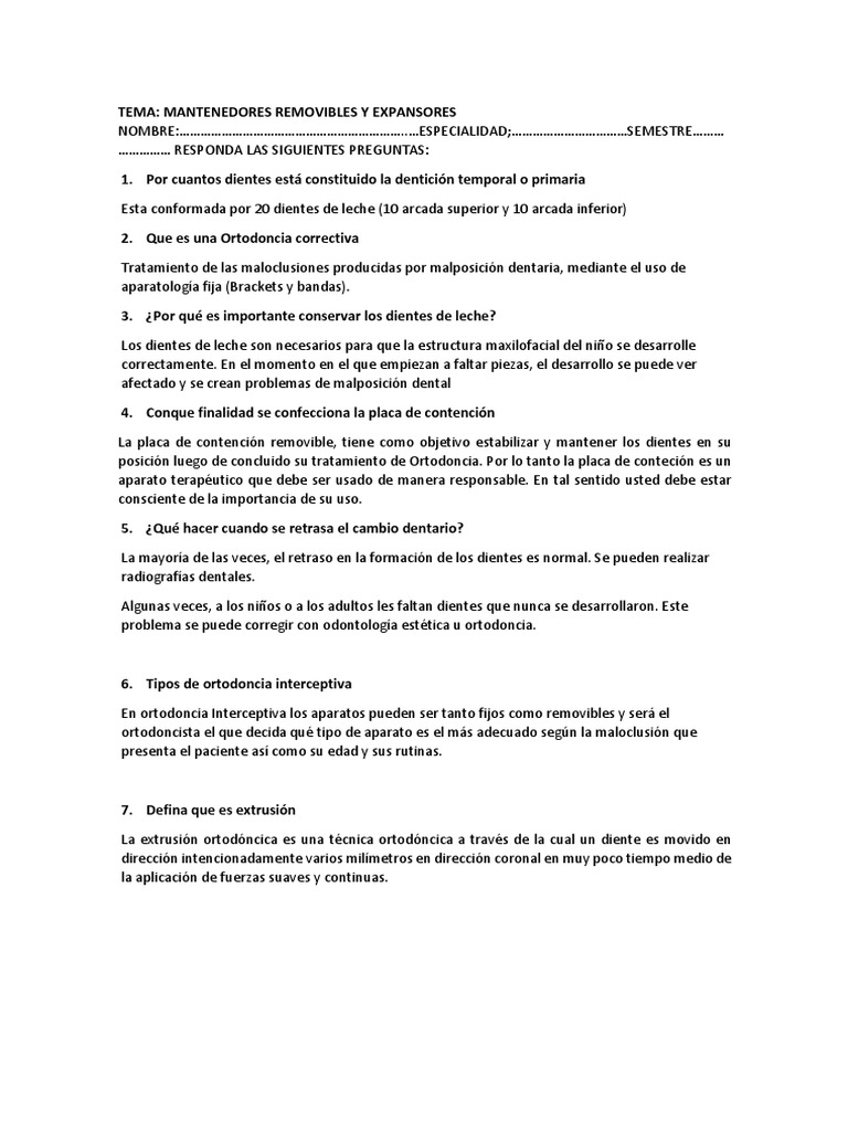 Rsta Guia 3 | PDF | Ortodoncia | Odontología
