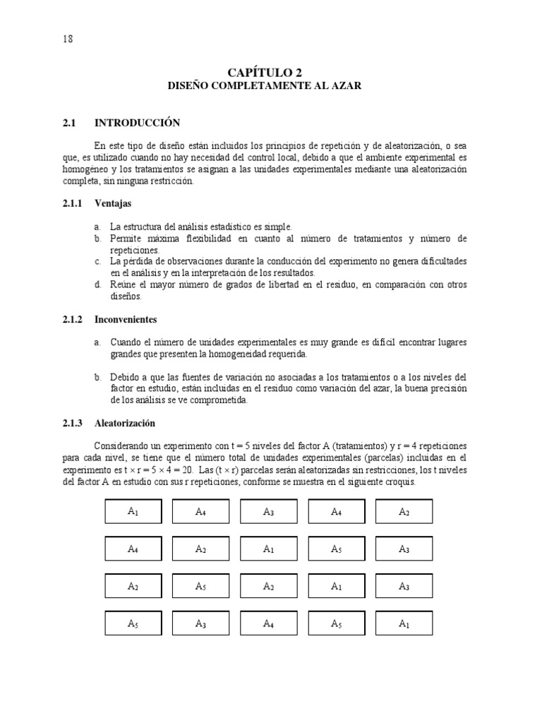 Diseño completamente al azar | PDF | Experimentar | Análisis de variación Diseño completamente al azar | PDF | Experimentar | Análisis de variación