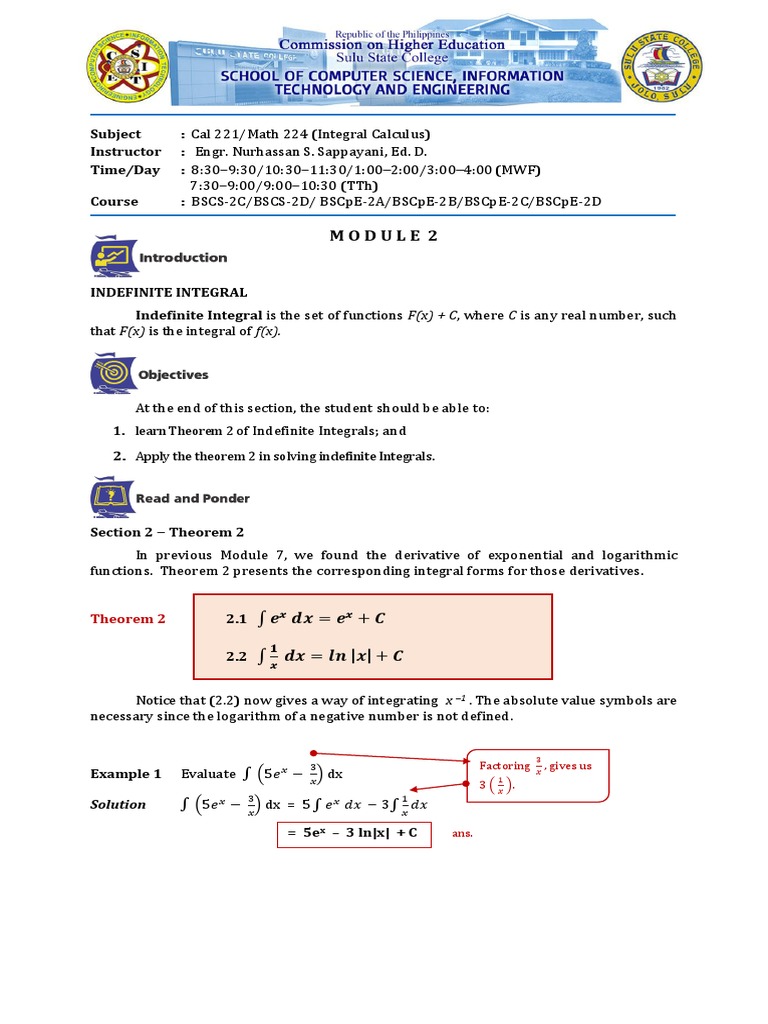 Integral Calculus Module 2 | PDF | Integral | Function (Mathematics)