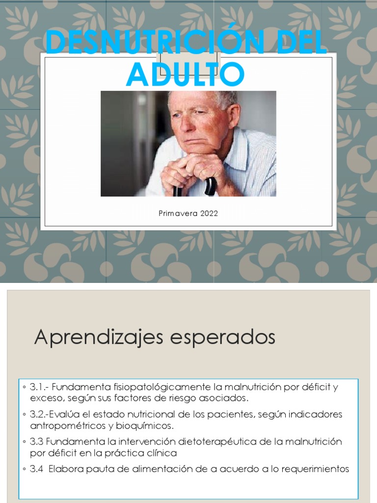 Desnutrición Pdf Pdf Nutrición Dieta Y Nutrición