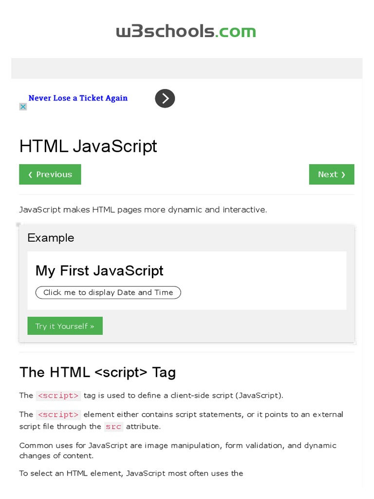 HTML JavaScript | PDF | Bootstrap (Front End Framework) | Java Script