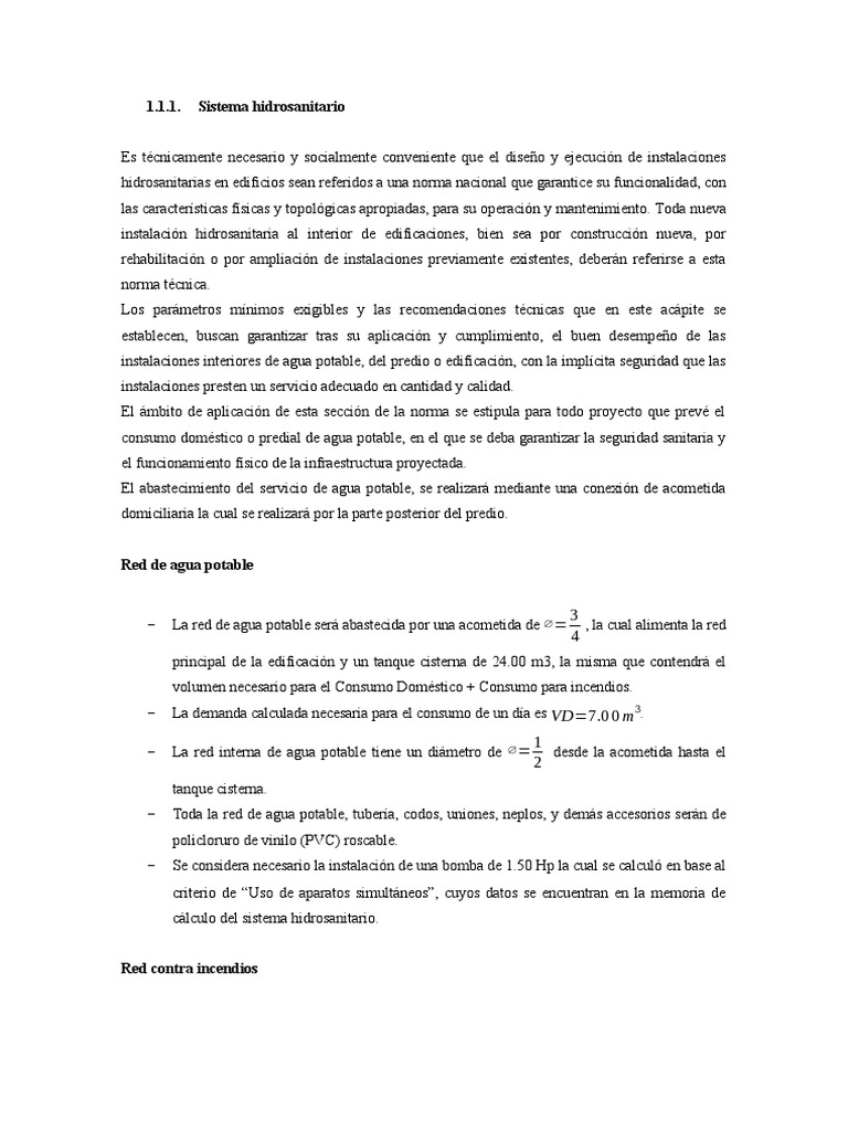 Sistema hidrosanitario y estructural para un edificio de tres pisos | PDF | Alcantarillado ...