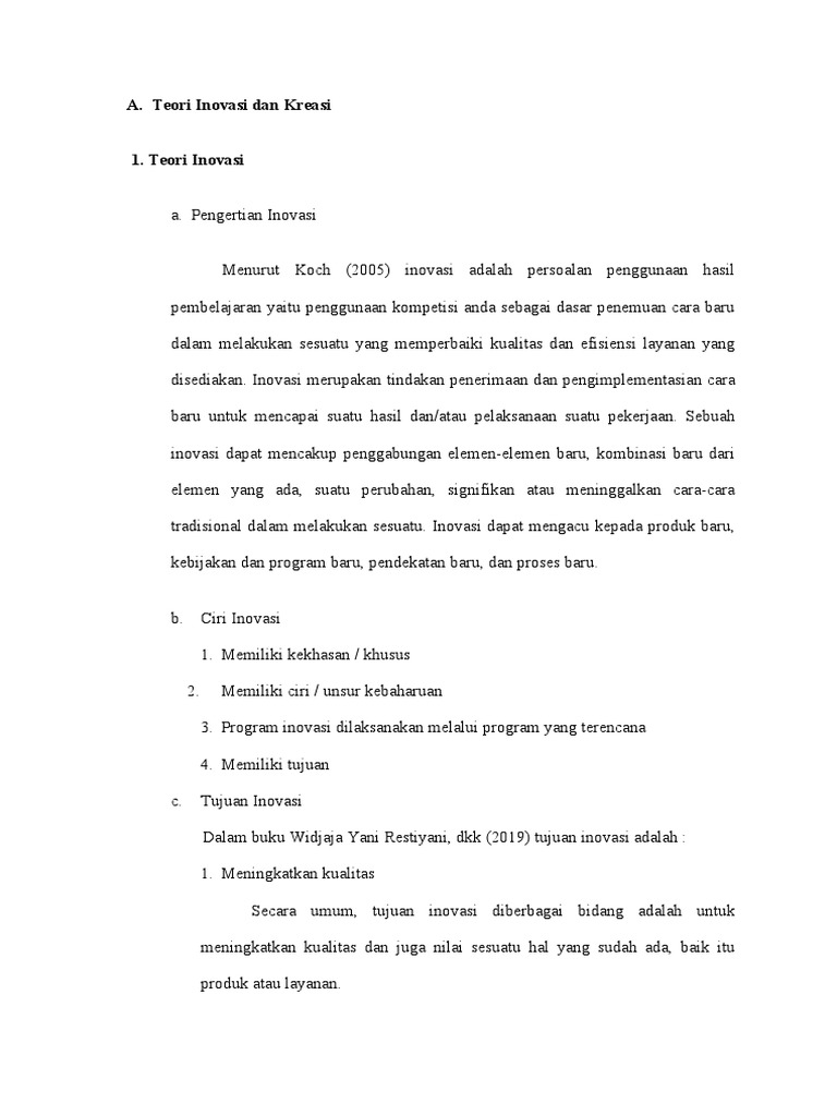 Teori Inovasi dan Manajemen Risiko | PDF