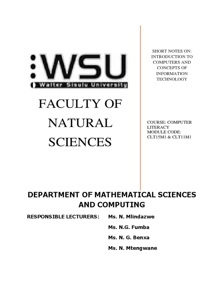 Introduction to Computers and ICT Concepts | PDF | Computer Data ...