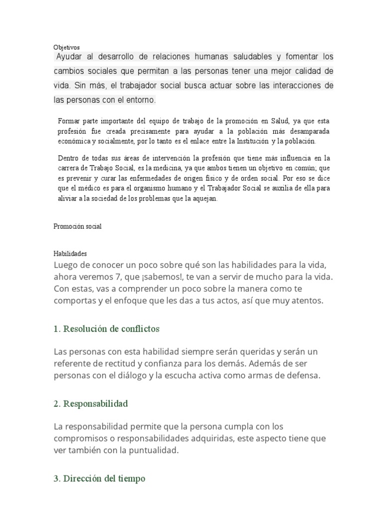 Promocion Social | Descargar gratis PDF | Trabajo Social | Hospital