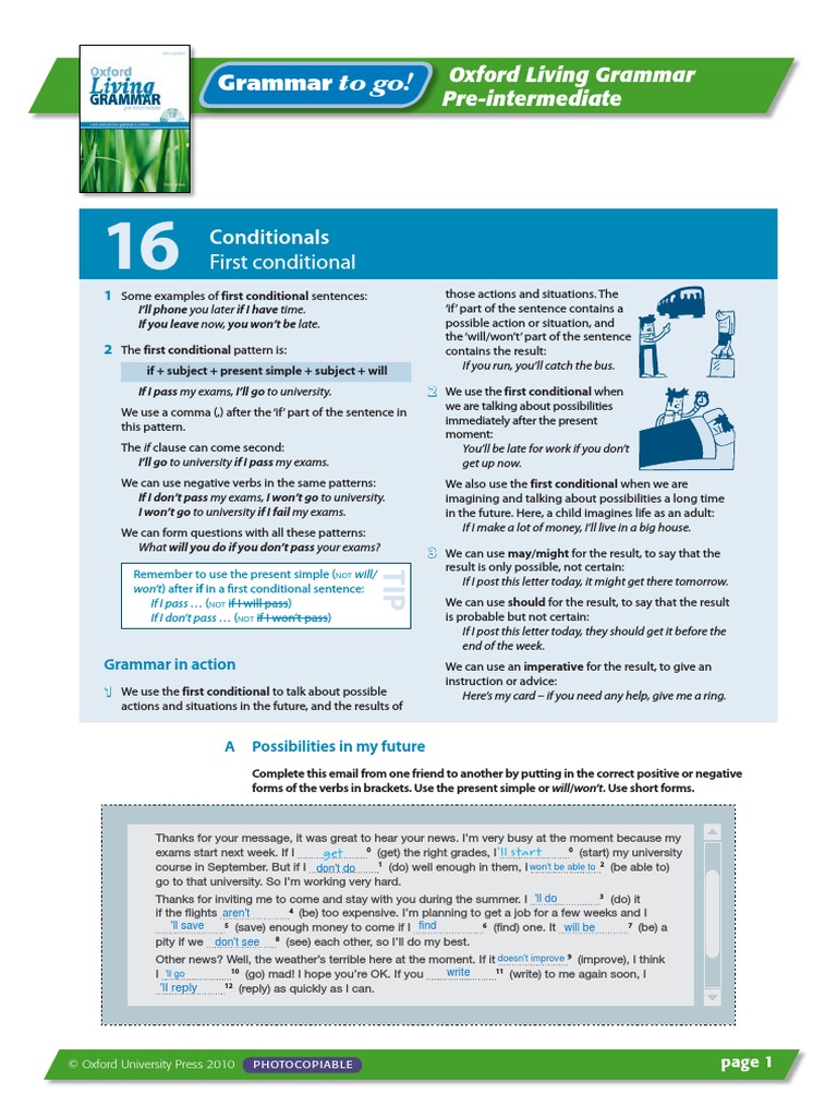 First Conditional | PDF | Sentence (Linguistics) | Linguistics