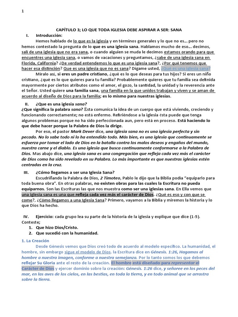Capitulo 3 LO QUE TODA IGLESIA DEBE ASPIRAR A SER - SANA All | PDF | Jesús | Evangelio de Mateo