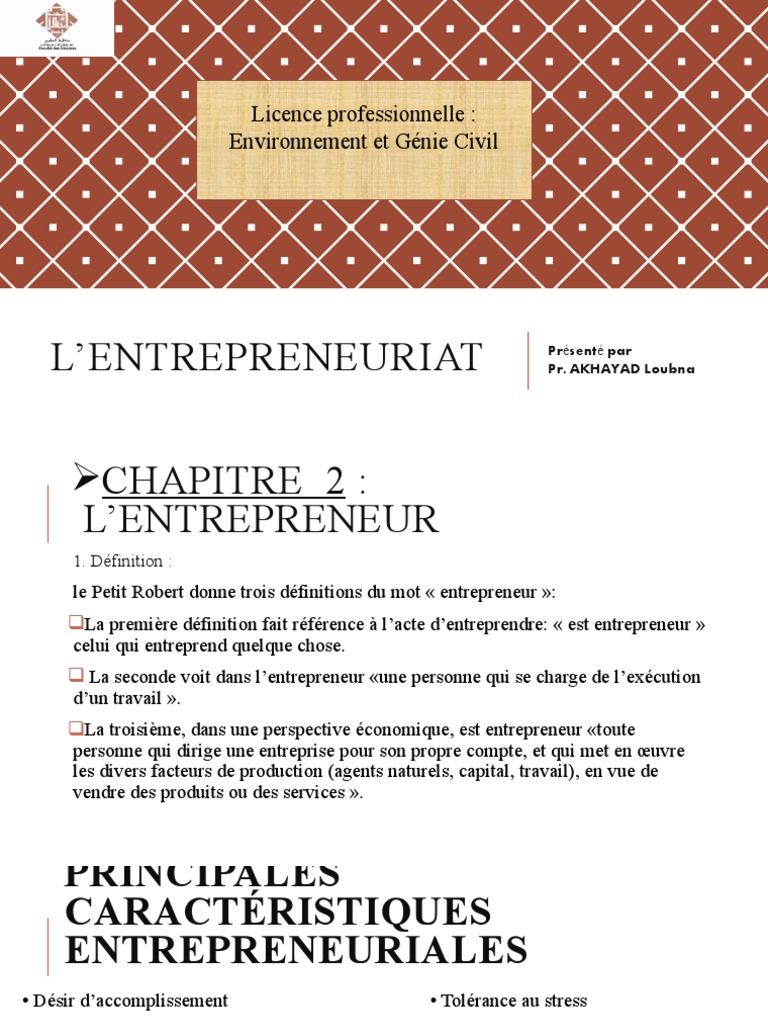 entrepreneuriat ppt 2 | PDF | Entrepreneuriat | Business