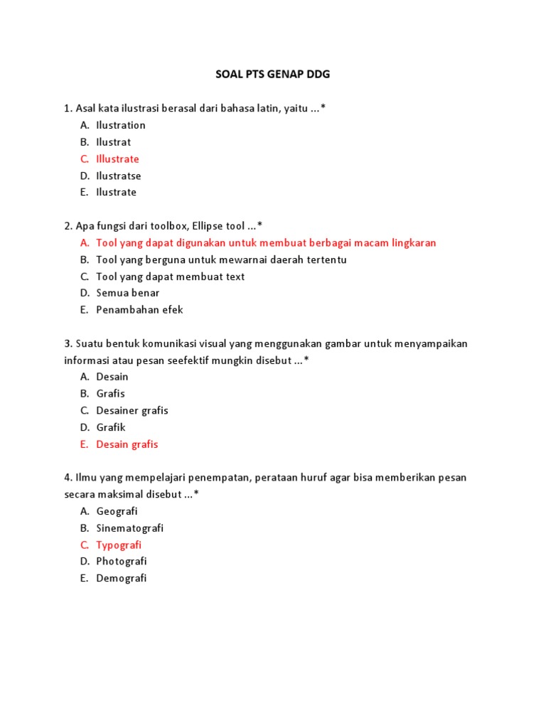 Soal PTS Genap DDG | PDF