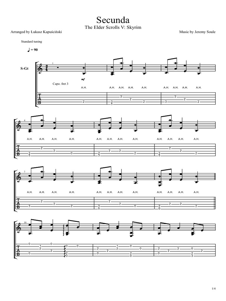 The Elder Scrolls V - Skyrim - Secunda | PDF | Necked Lutes | Chordophones