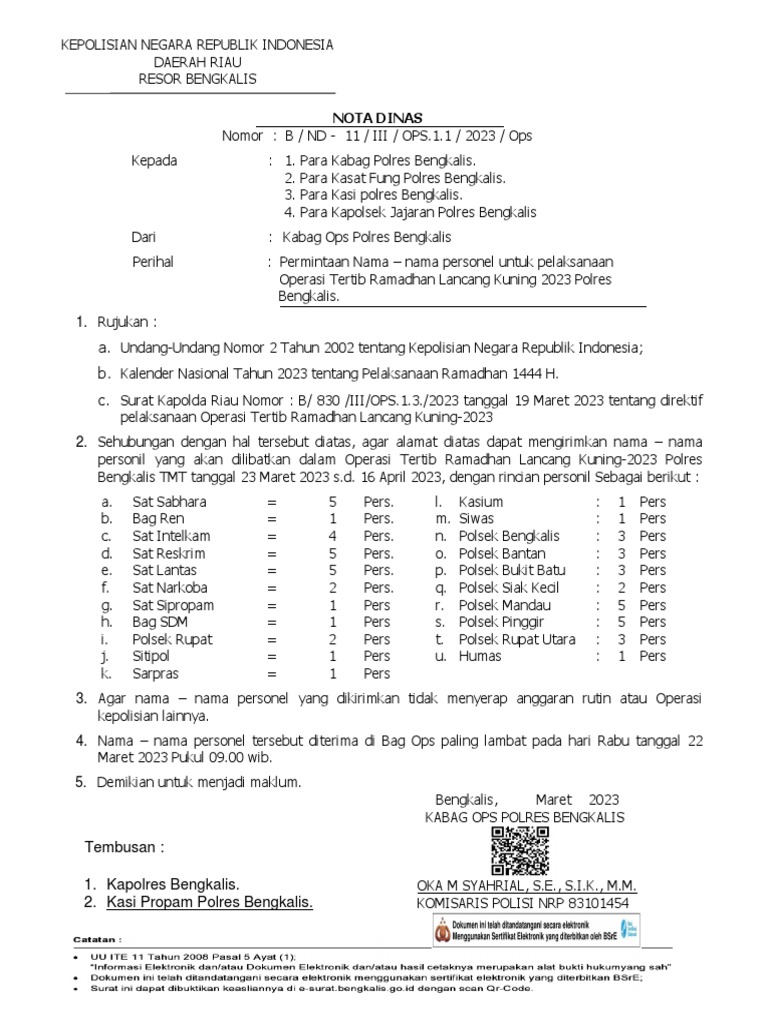 NOTA DINAS PERMINTAAN-1 - Signed-1 - Signed | PDF