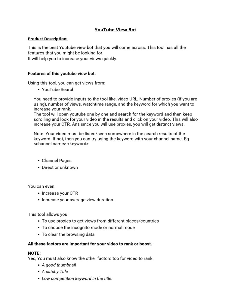 Instructions View Bot Pdf Proxy Server You Tube