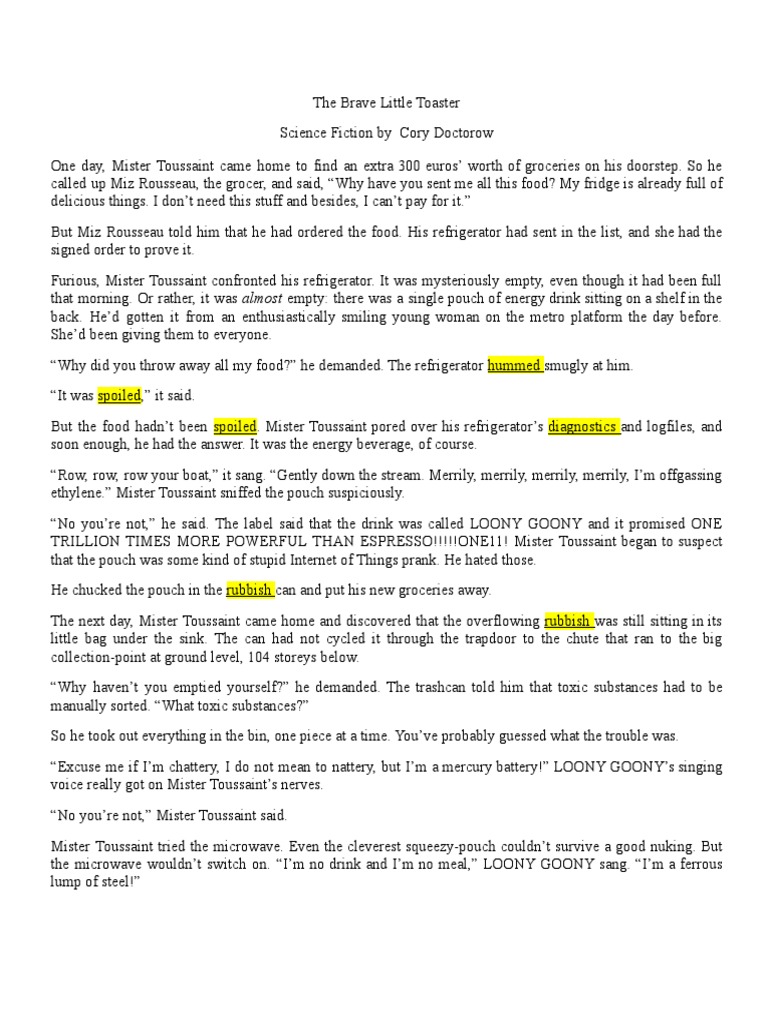 The Brave Little Toaster | PDF