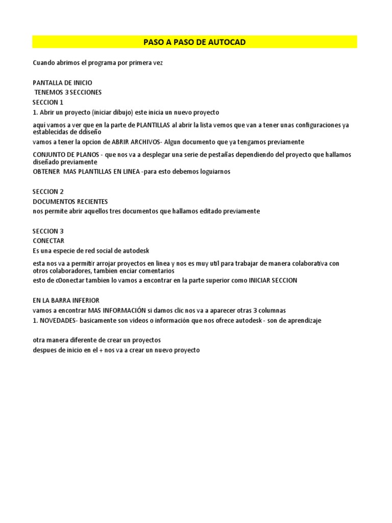 Guía Completa de AutoCAD: Inicio y Herramientas | PDF | Cad automático ...