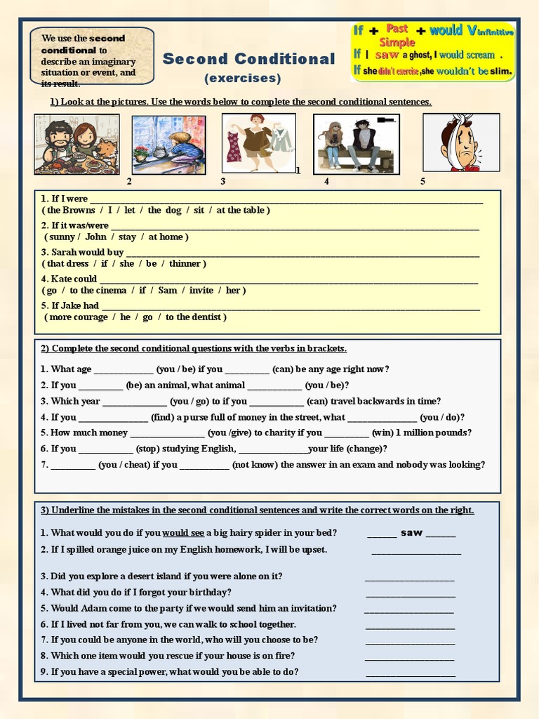 Second Conditional Exercises | PDF | Linguistics