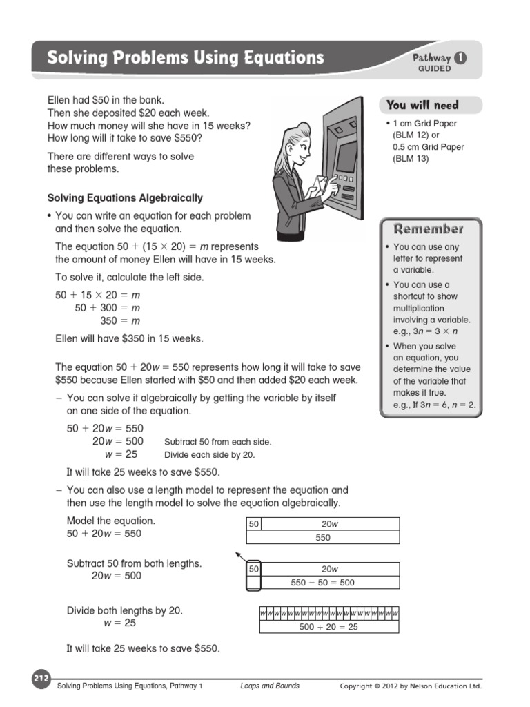 Parshva Mehta - Solving Problems Using Equations 78 1 | PDF | Equations ...