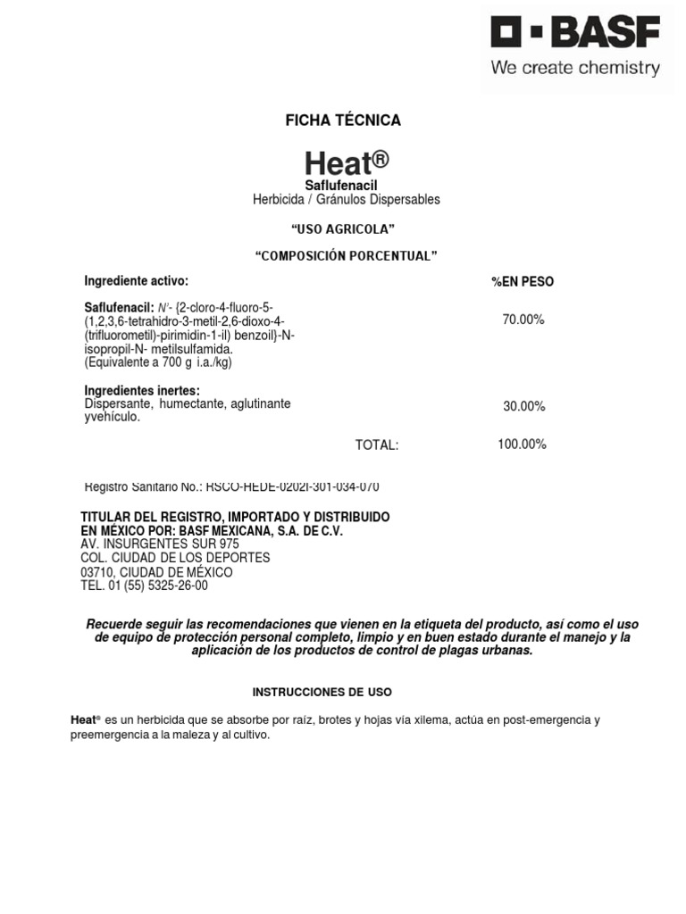 Ficha Técnica - Heat | PDF | Cosecha | Plantas