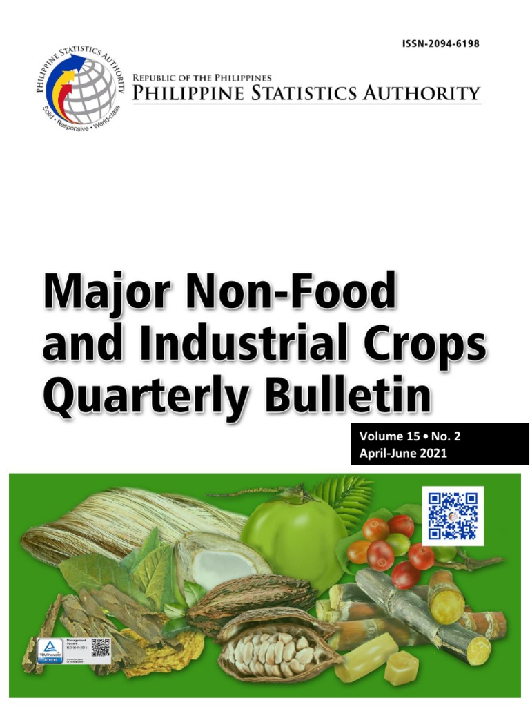 Major Non-Food and Industrial Crops Quarterly Bulletin Q2 2021 - 0 | PDF | Mindanao | Crops