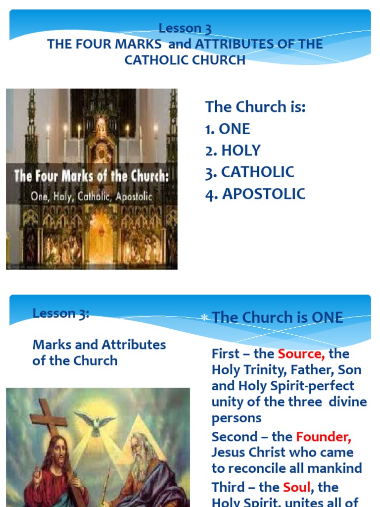 Marks and Attributes of The Church | PDF | Catholic Church | Christian ...