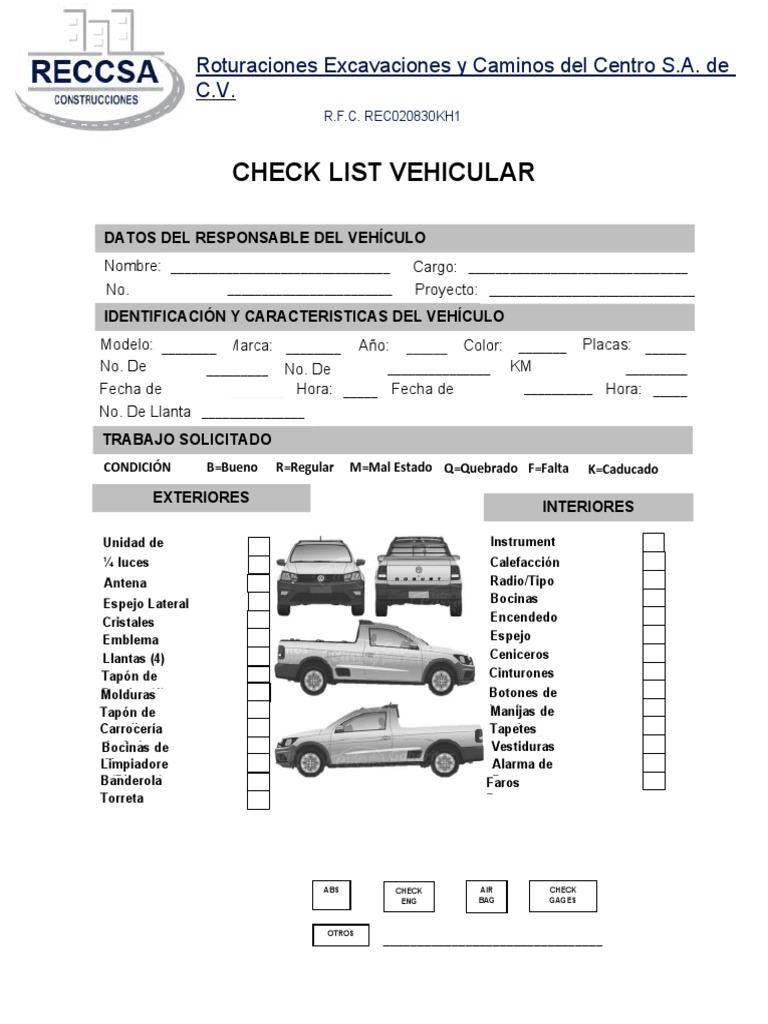 Check List Vehicular Robust | PDF | Vehículo de motor | Vehículos Check List Vehicular Robust | PDF | Vehículo de motor | Vehículos
