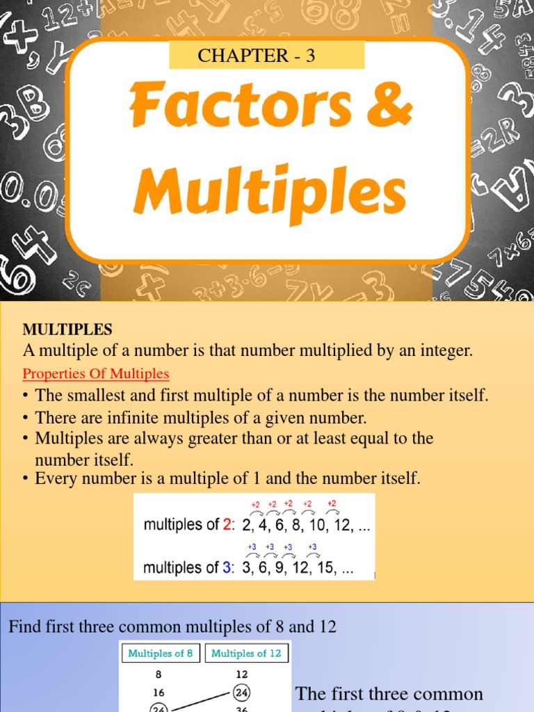 Factors and Multiples #Notes | PDF | Numbers | Elementary Mathematics