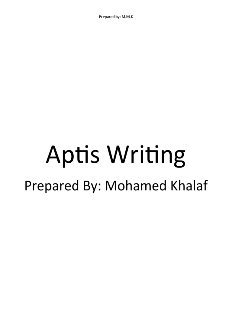 Aptis Writing Test | PDF