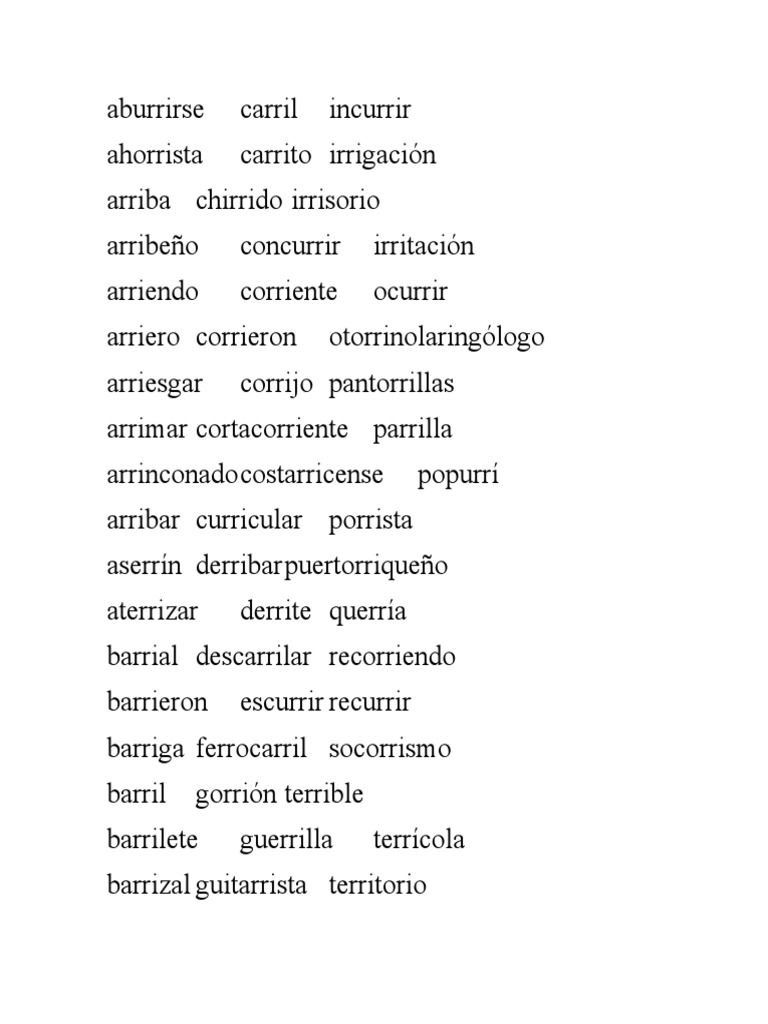 Palabras Con R | PDF