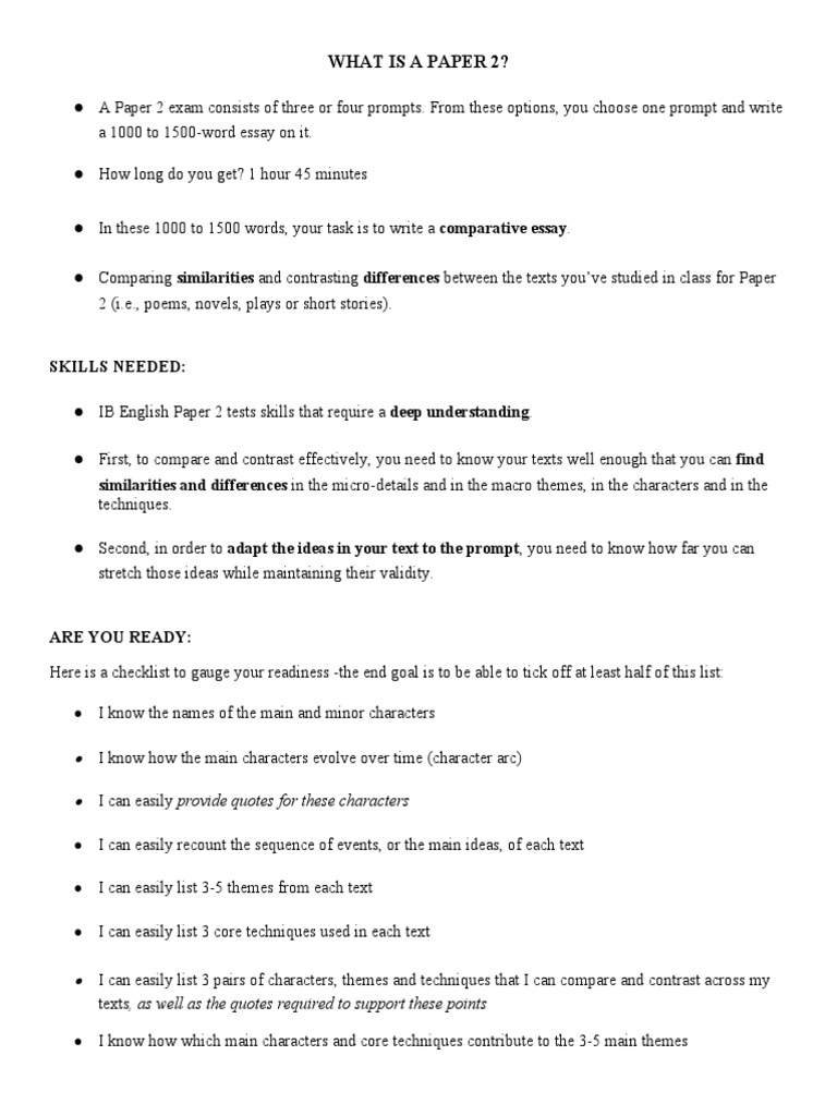 Understanding IB English Paper 2 | PDF | Cognitive Science | Cognition