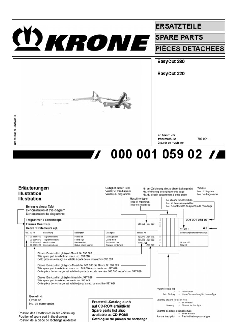 Krone EasyCut 280 | PDF