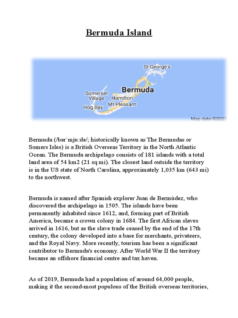 Bermuda: History and Demographics | PDF | History | Classics